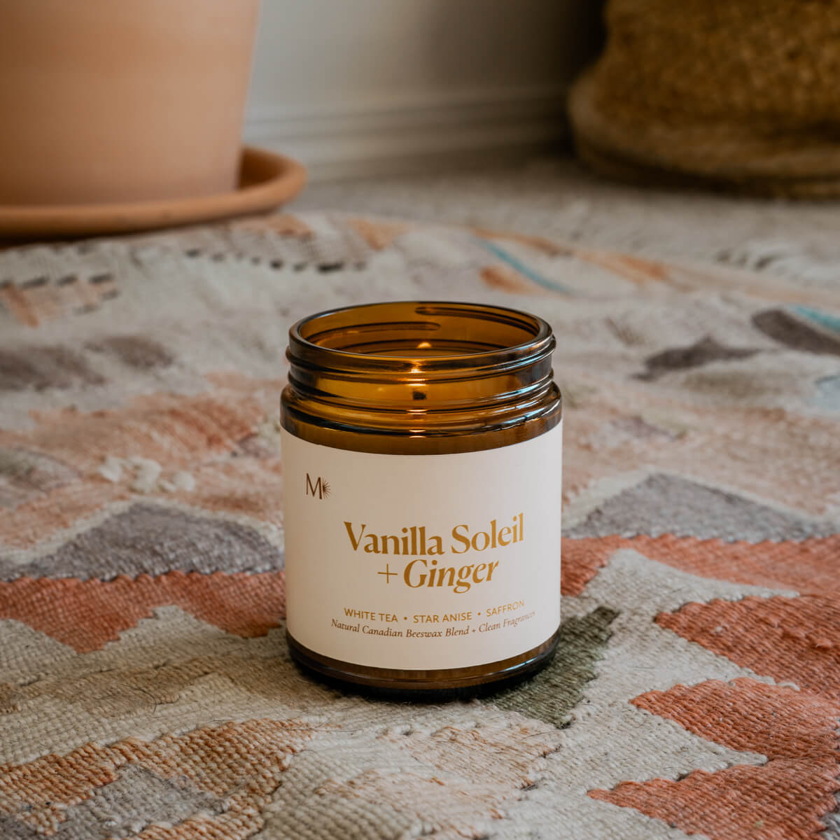 Vanilla Soleil + Ginger Candle | Canadian Beeswax + Clean Fragrances ...